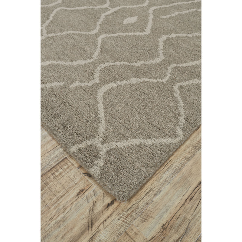 Union Rustic Winebrenner Geometric Handmade Tufted Wool Natural Area ...