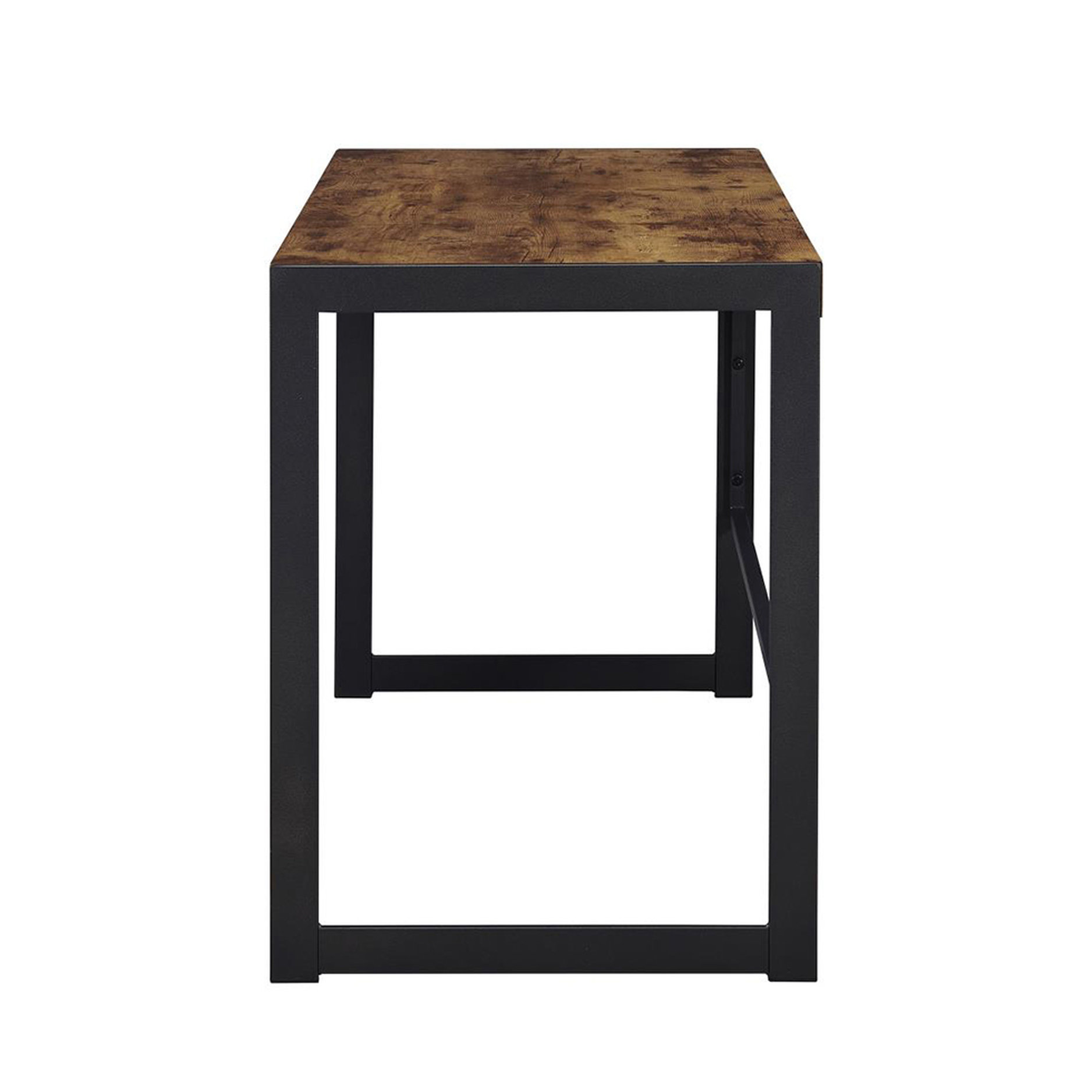 17 Stories Rectangular Desk In Antique Nutmeg And Gunmetal - Ideal For ...