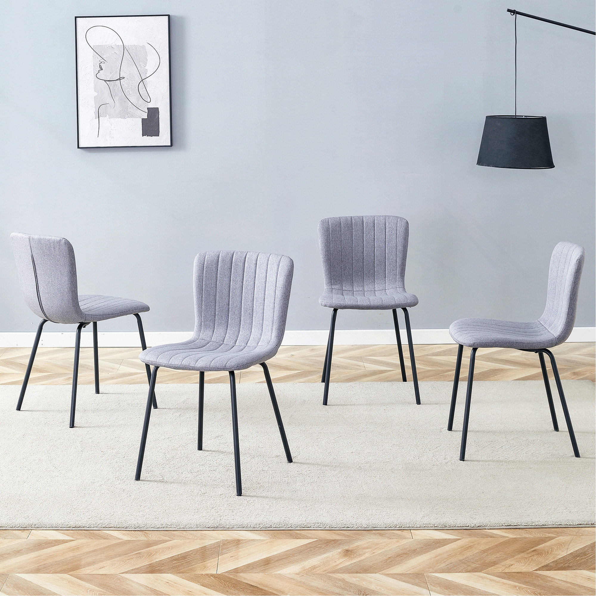 George Oliver Luxury Minimalist Chairs - A Set Of 4 High Quality Dining ...