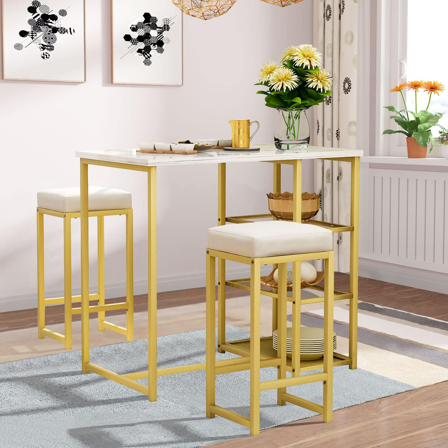 Mercer41 Jaeona 2 - Person Counter Height Dining Set & Reviews | Wayfair