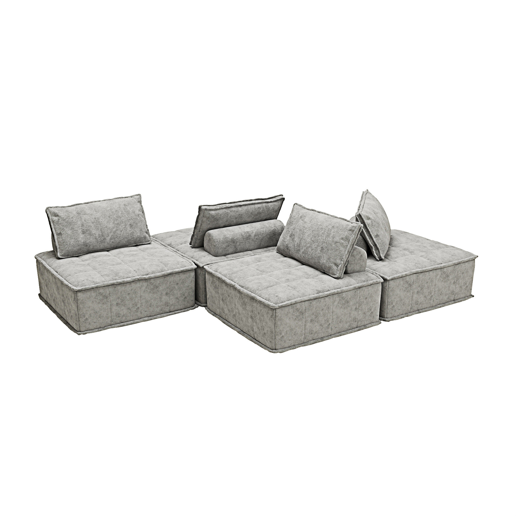 Latitude Run® Oversized 4-Module Square Sofa - Comfortable And Movable ...