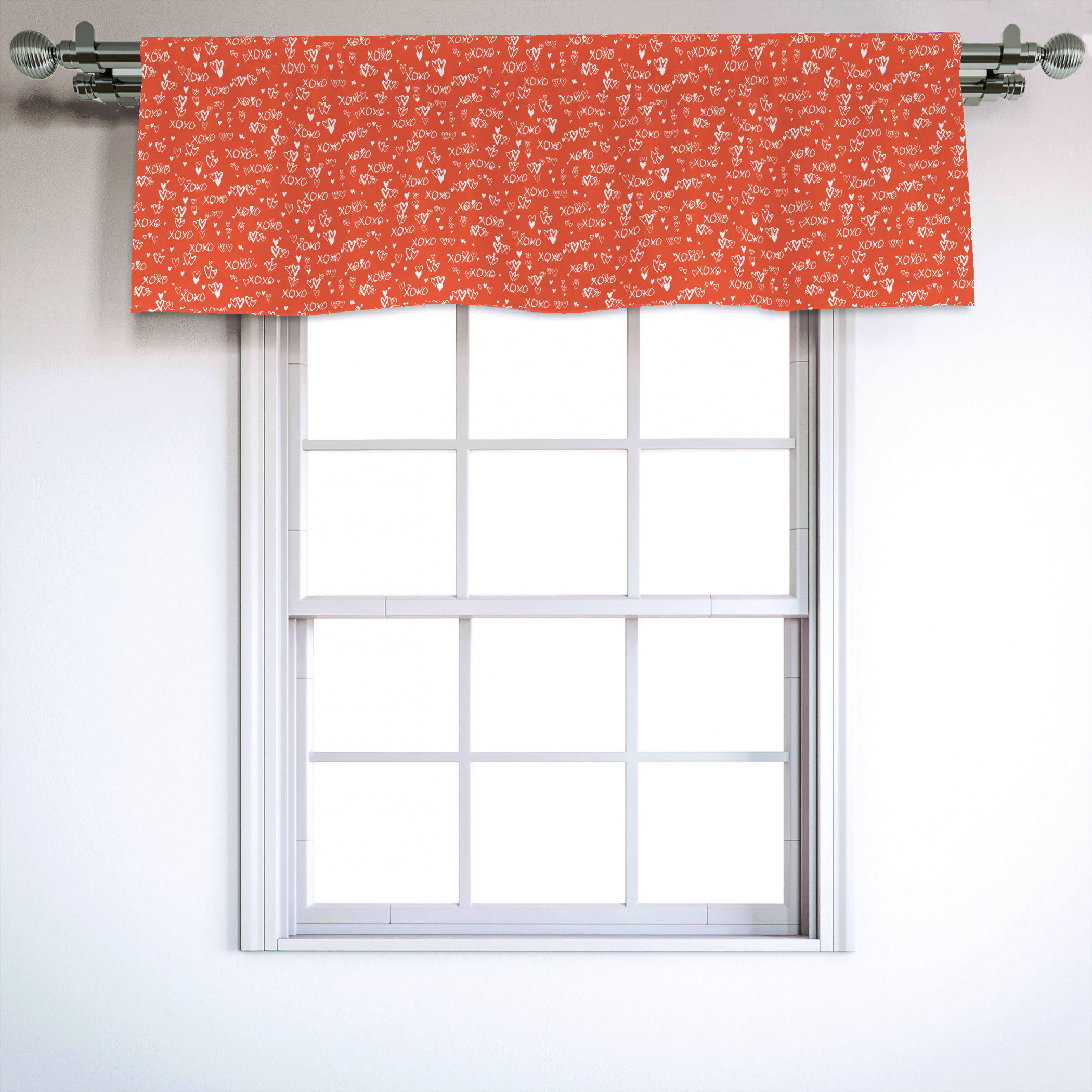East Urban Home Xoxo 54" Window Valance | Wayfair