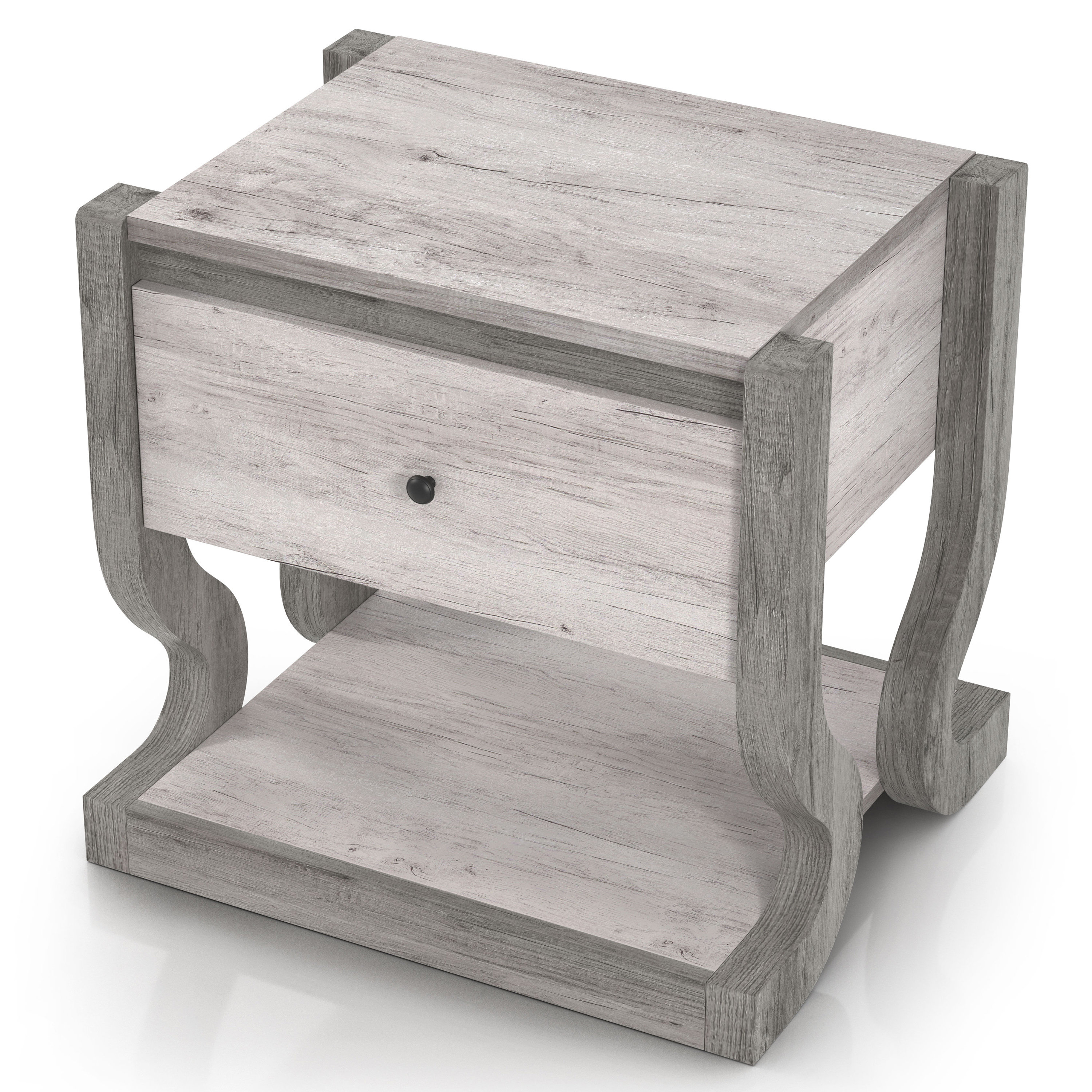 Red Barrel Studio® Braunstone Floor Shelf End Table with Storage | Wayfair