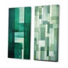 Latitude Run® Green Cubic Line Art Deco - Abstract Geometric Canvas Art ...