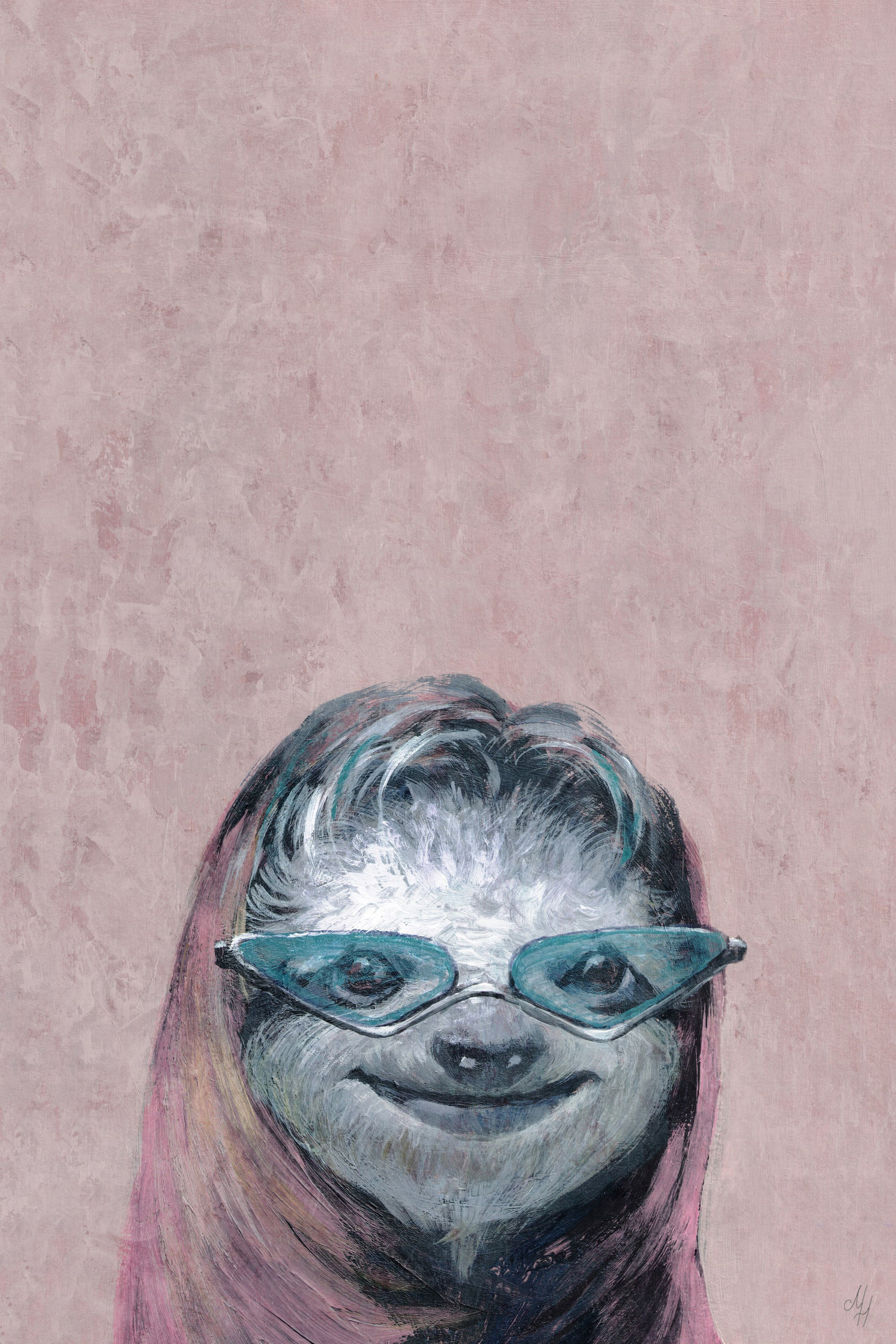 Zoomie Kids Jorma 'Cheeky Sloth' Print on Wrapped Canvas | Wayfair