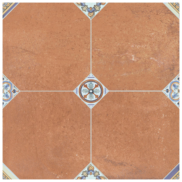 Merola Tile Carreau de porcelaine à motif de mur et de sol 13 po x 13 ...