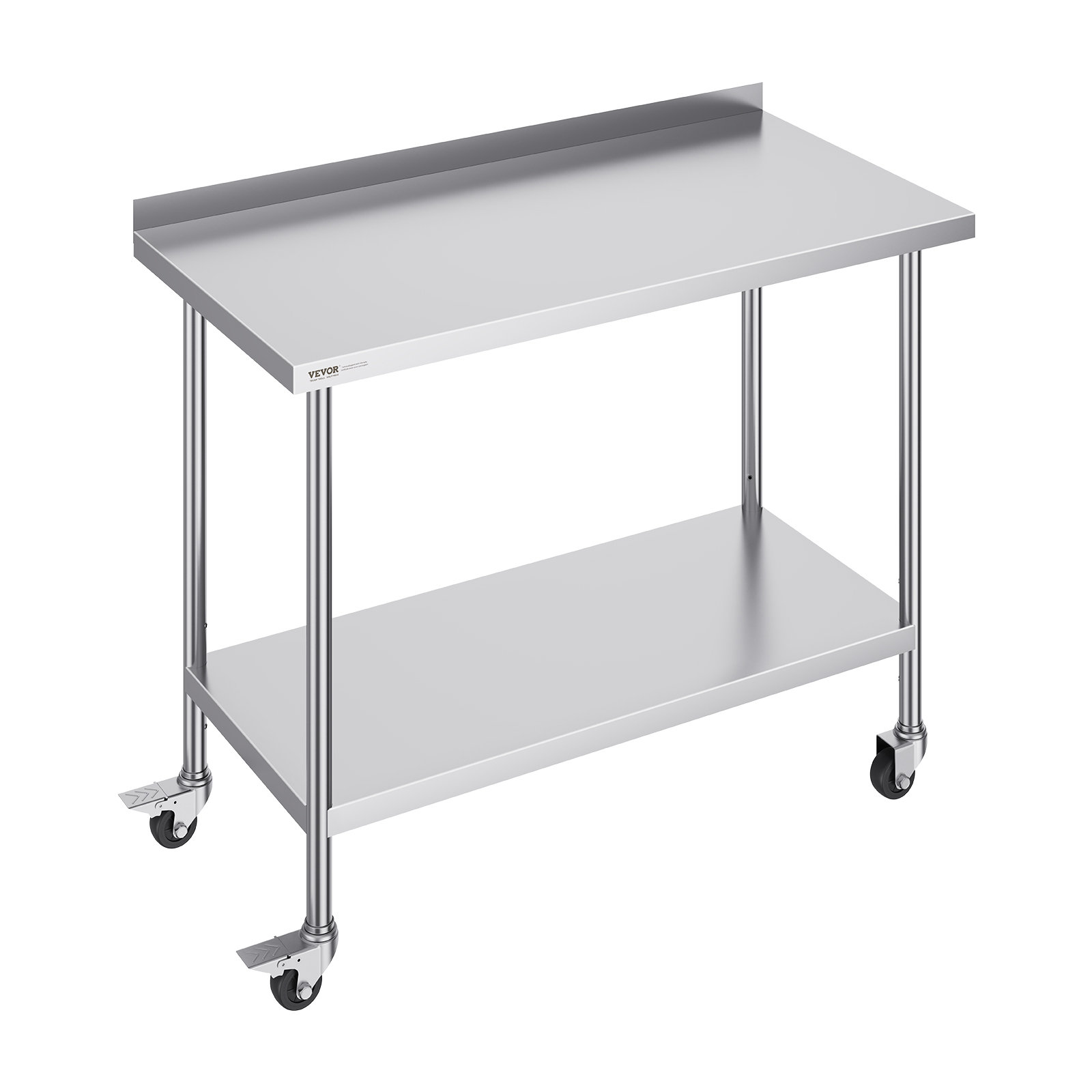 VEVOR Stainless Steel 24'' W x 40'' H Adjustable Portable Work Table ...