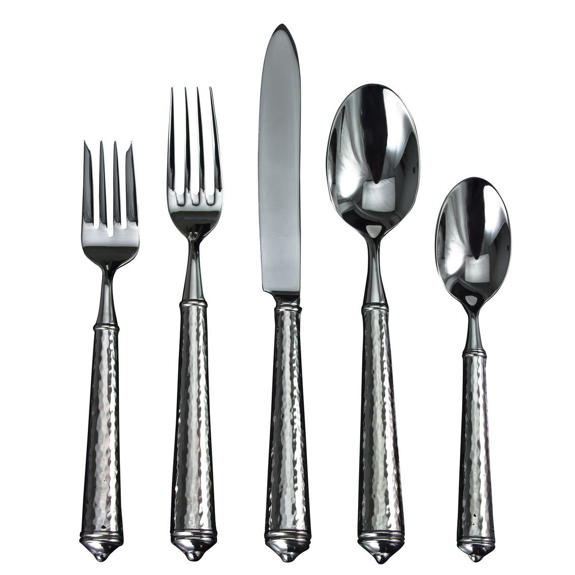 Ricci Argentieri Leopardo 5 Piece 18/10 Stainless Steel Flatware Set ...