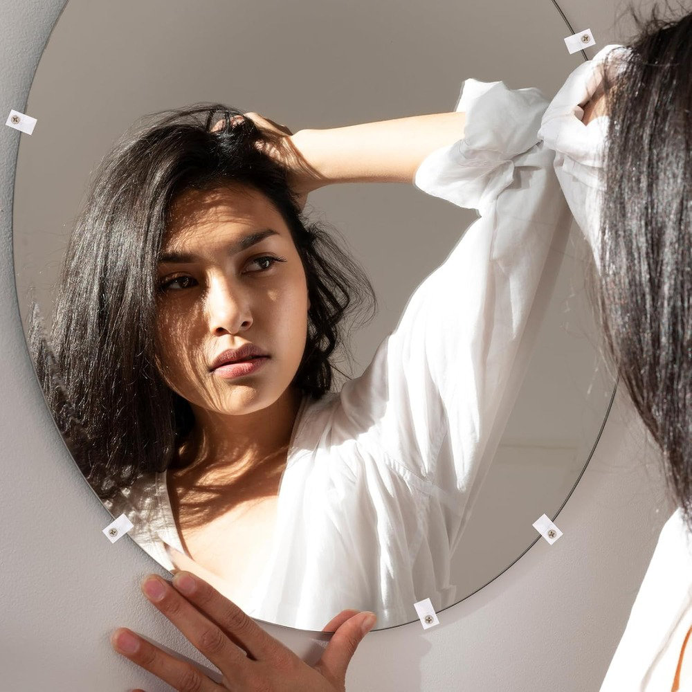 Ebern Designs Mirror Holder Clips, 50 Sets Mirror Mounting Clips Kit ...