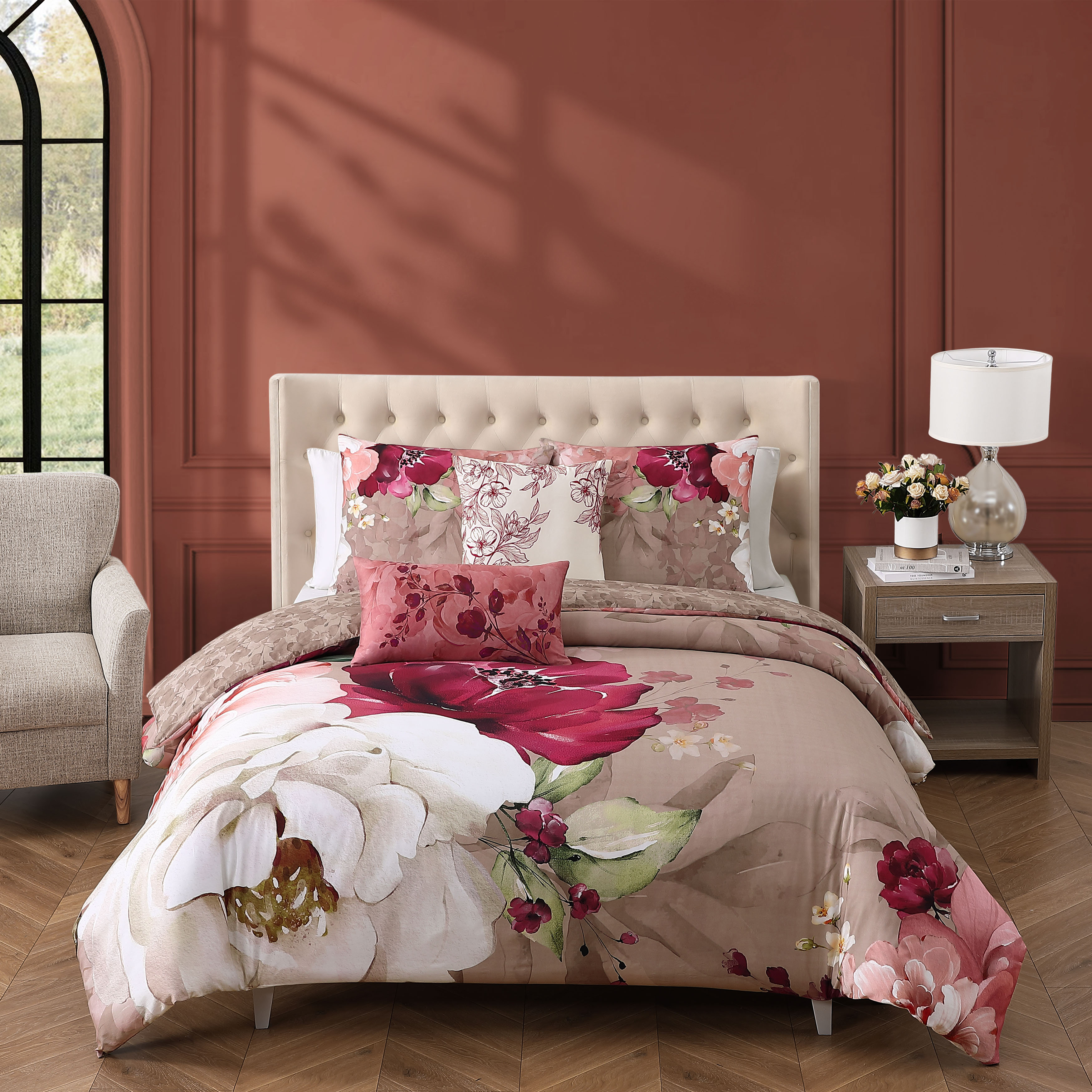 Bebejan Florence 5 Piece Reversible Comforter Set | Wayfair