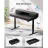 Inbox Zero Height Adjustable Electric Standing Desk With Storage Shelf ...