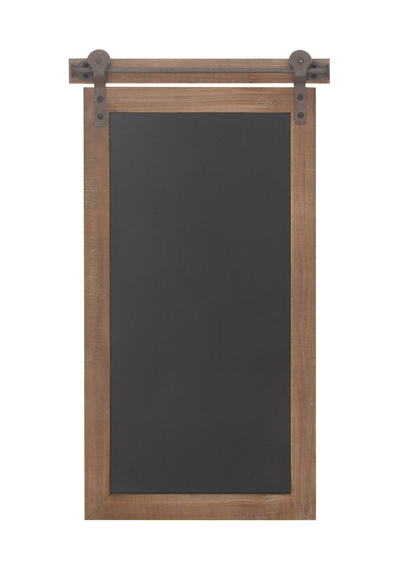 Union Rustic Wood Chalkboard Sign Brown Wall Decor with Barn Door ...