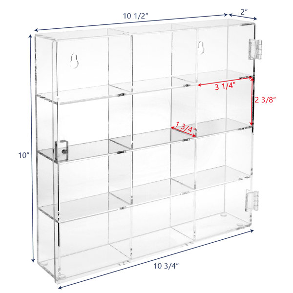 Ikee Design Mountable 12 Compartments Display Case & Reviews | Wayfair