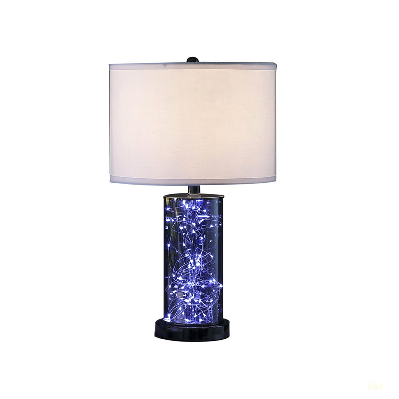 George Oliver 21.25" In Cynx Led Night Light Mid-Century Black Table ...