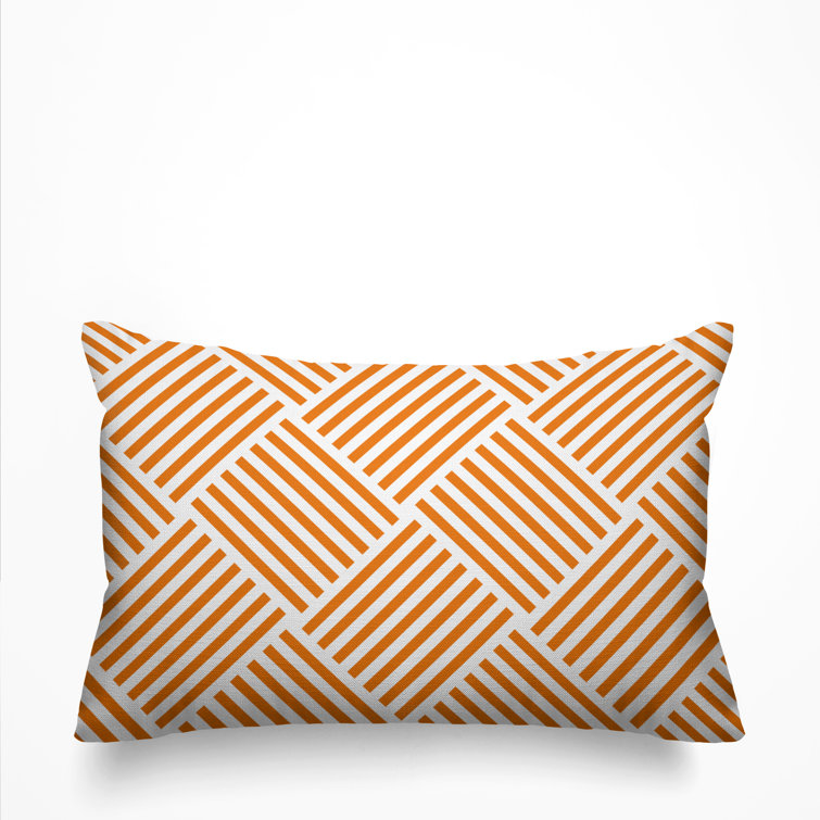 ULLI HOME Langley Geometric Indoor/Outdoor Reversible Throw Pillow ...