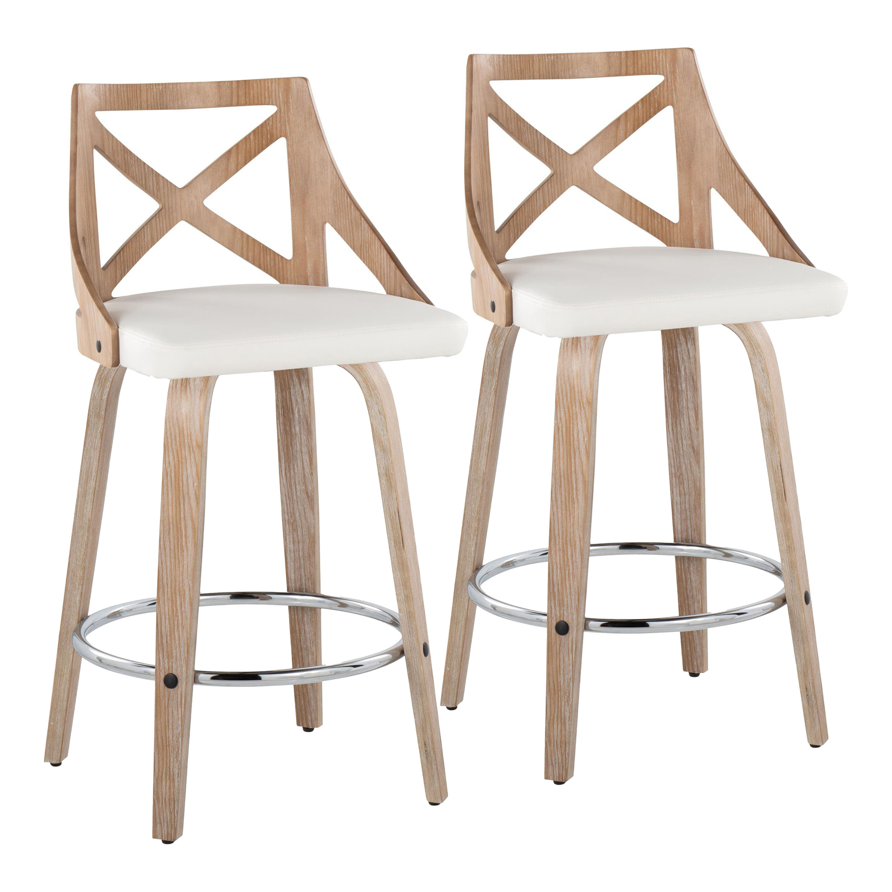 George Oliver Capuano Fixed-Height Stool With Bent Wood Legs & Round ...