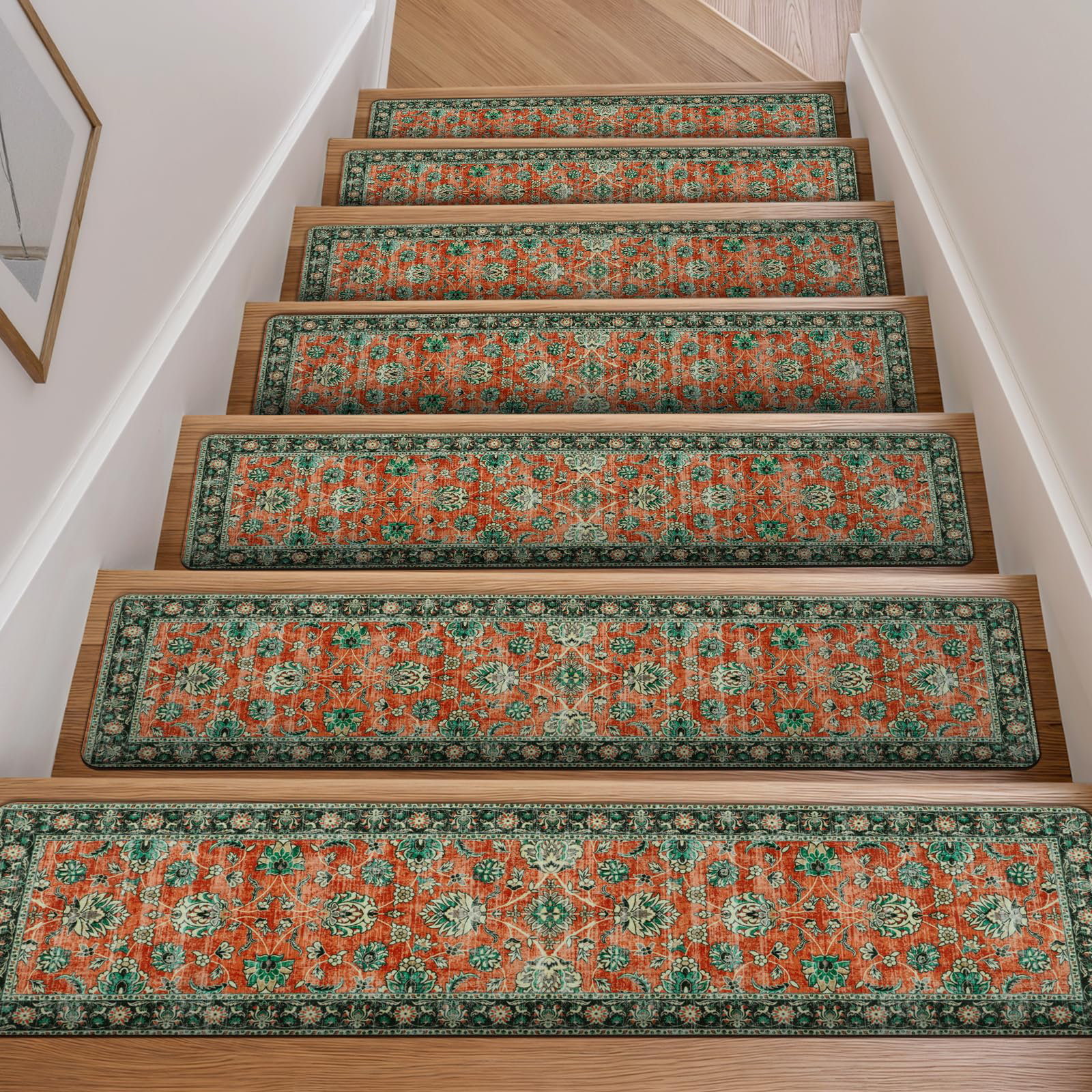 Latitude Run® Vintage Stair Treads Non-Slip Stair Runners For Wooden ...
