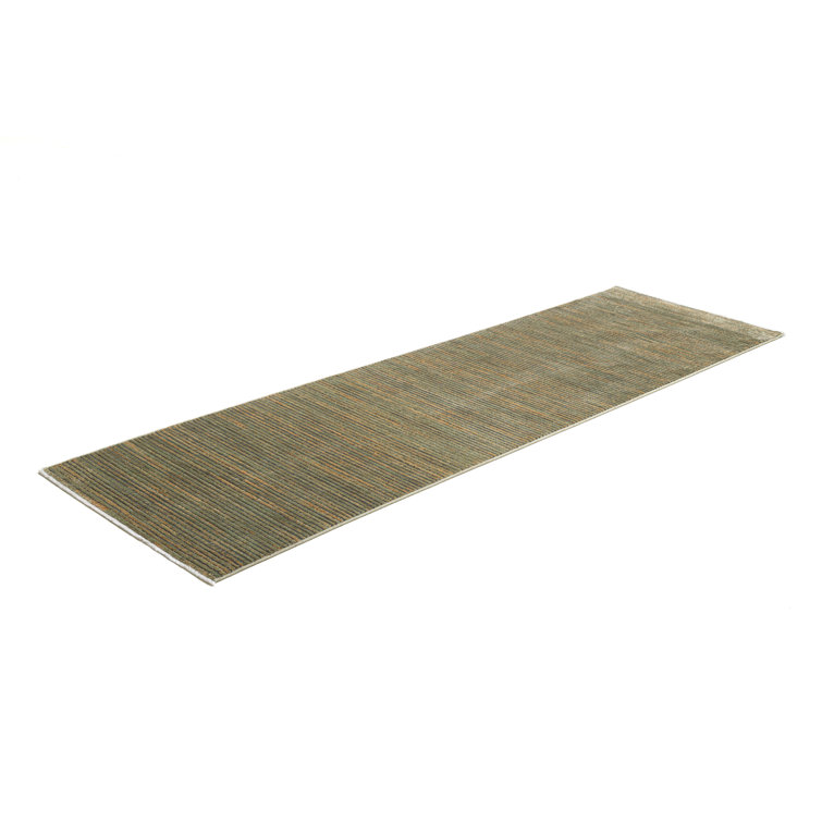 Gino Falcone Solid Colour Machine Woven Flatweave Green Area Rug ...