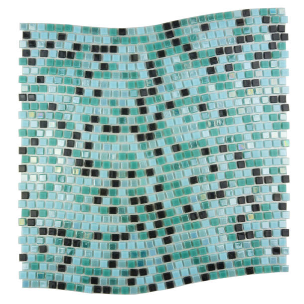 Abolos Galaxy 0.3125 in. x 0.3125 in. Iridescent Glass Pressed Edge ...