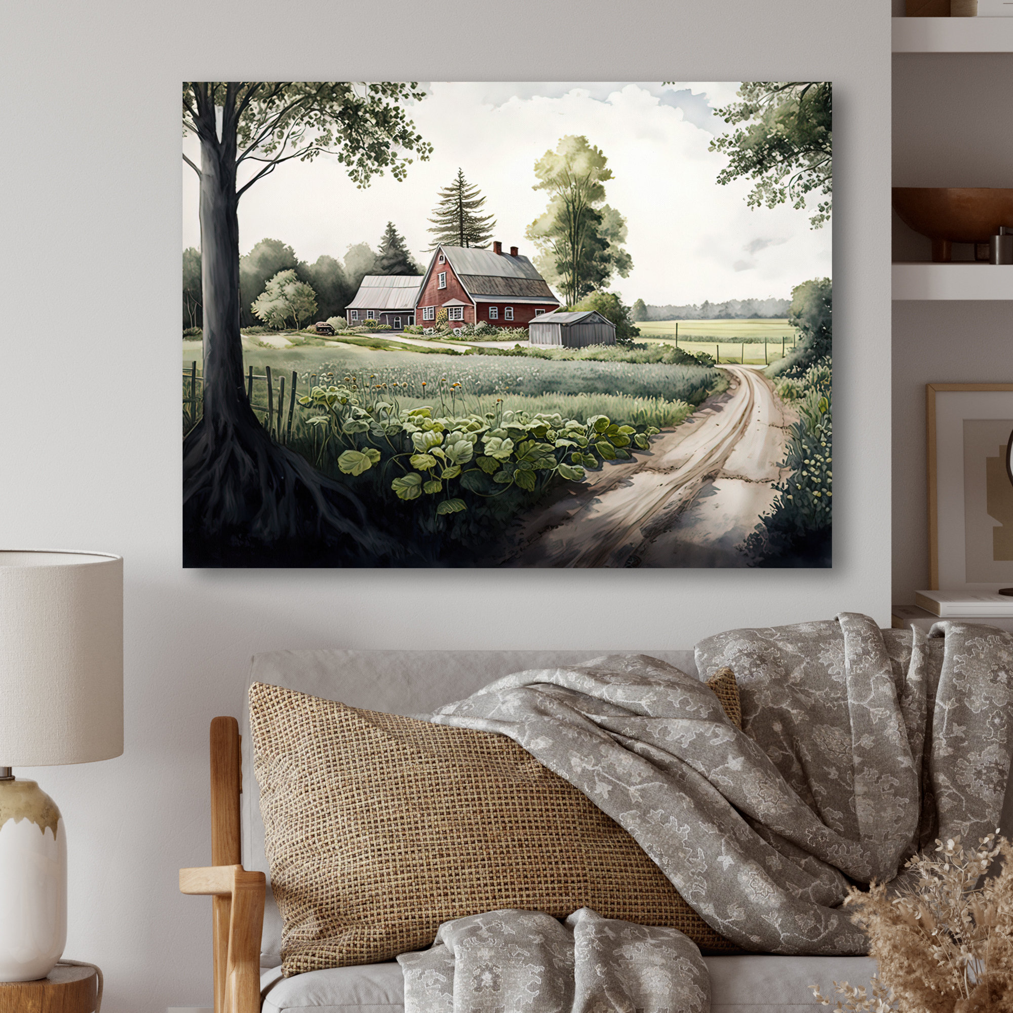 Red Barrel Studio® Welcome To The Farm II - Farmhouse / Country Canvas ...