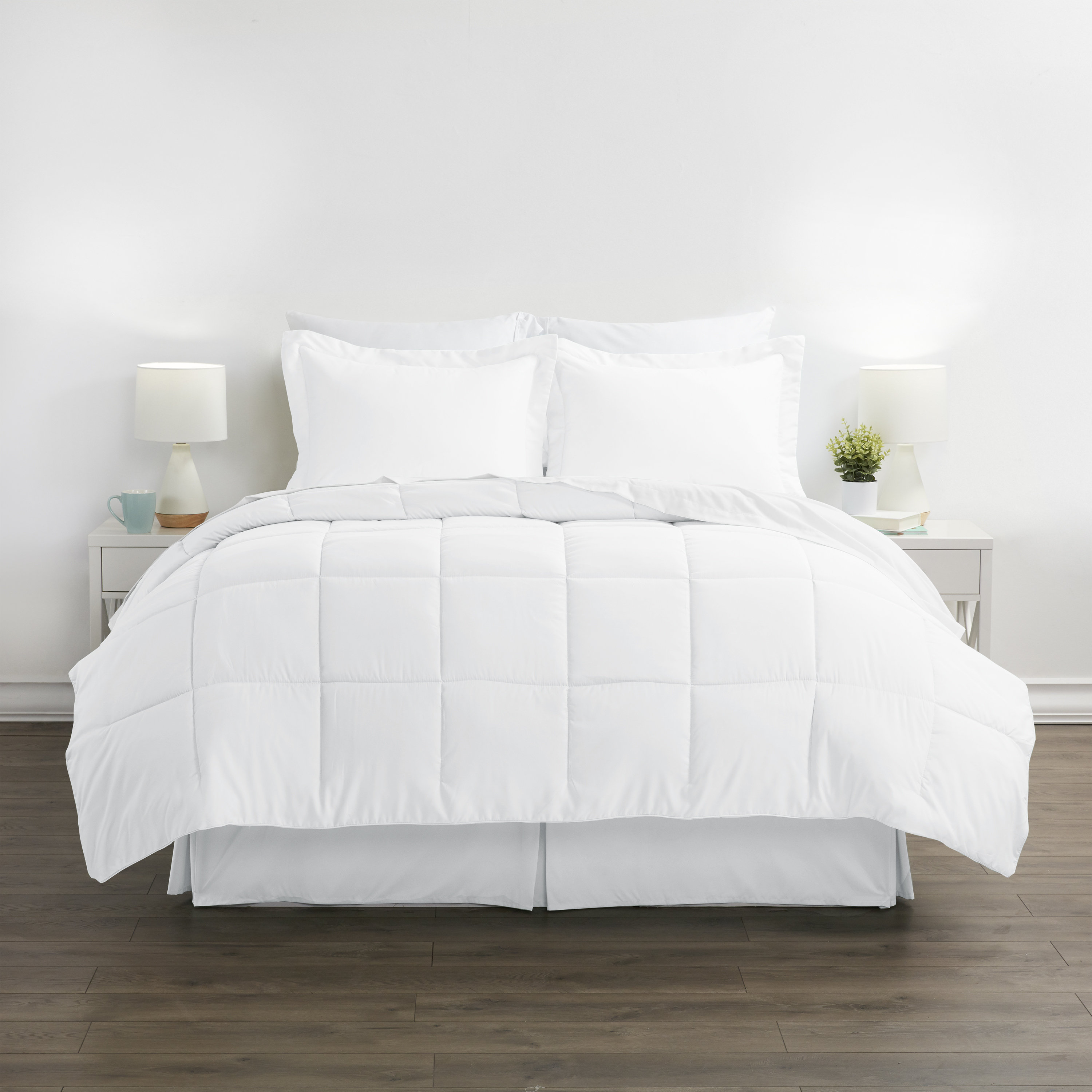 IEnjoy Home Simply Soft 8 Piece Microfiber Complete Bedding Set ...
