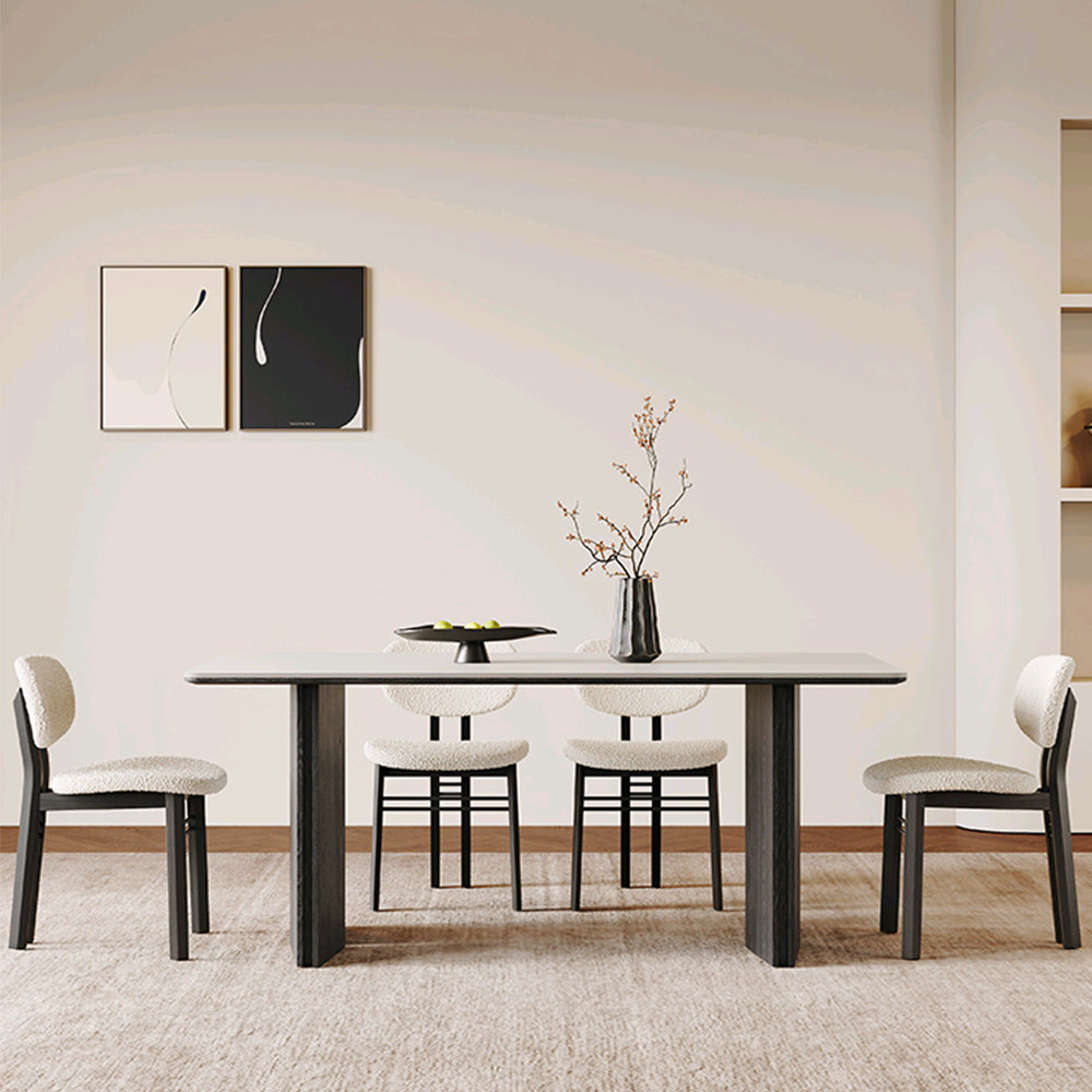 Elamer Italian style simple retro dining table set | Wayfair