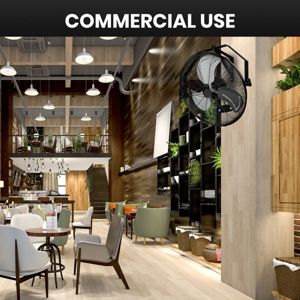 Dubbin 20" Industrial Wall Mount Fan, High Velocity Commercial ...