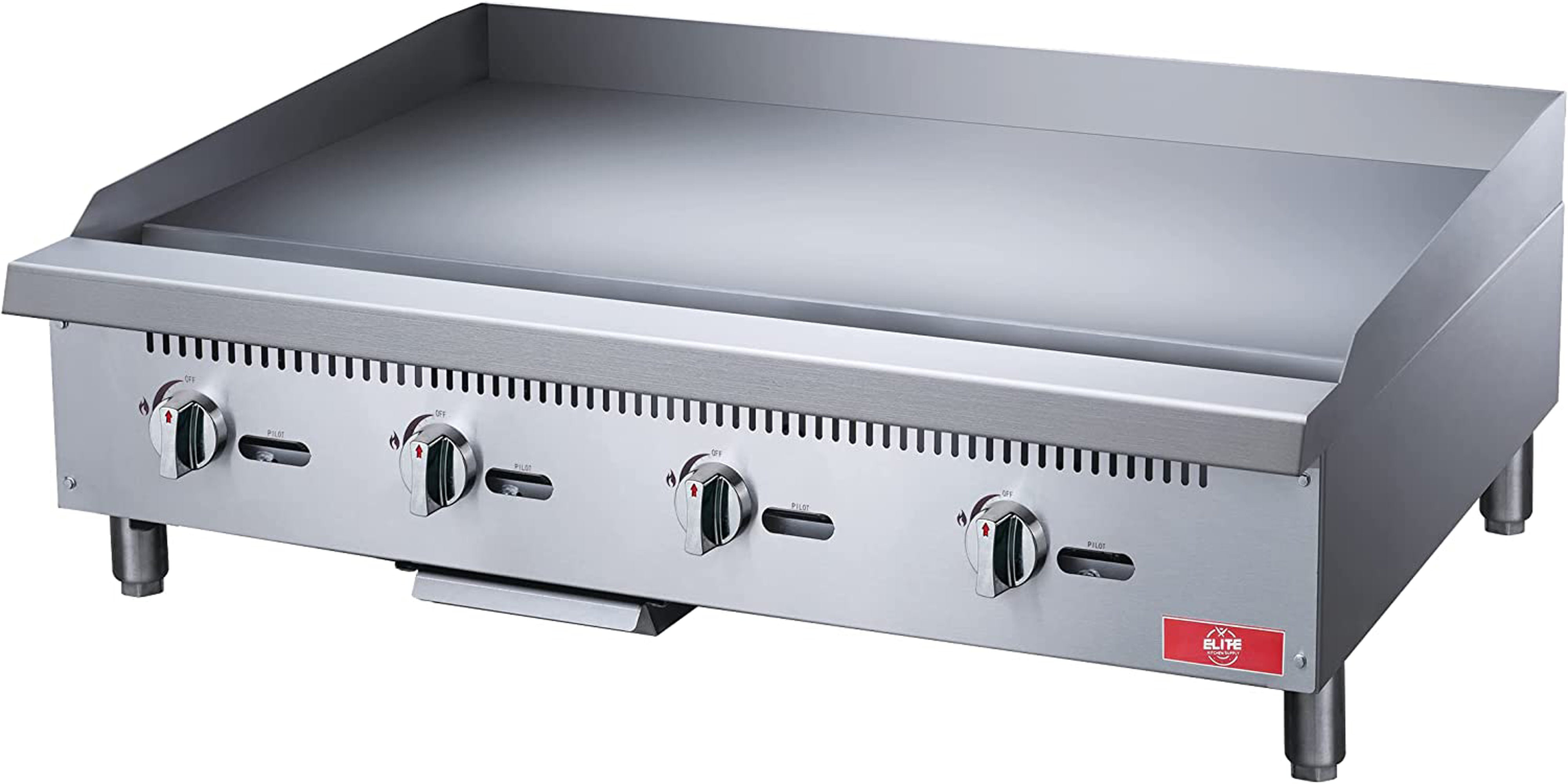 Elite Kitchen Supply 48 in. W 4 Burner Commercial Griddle with 120,000 ...