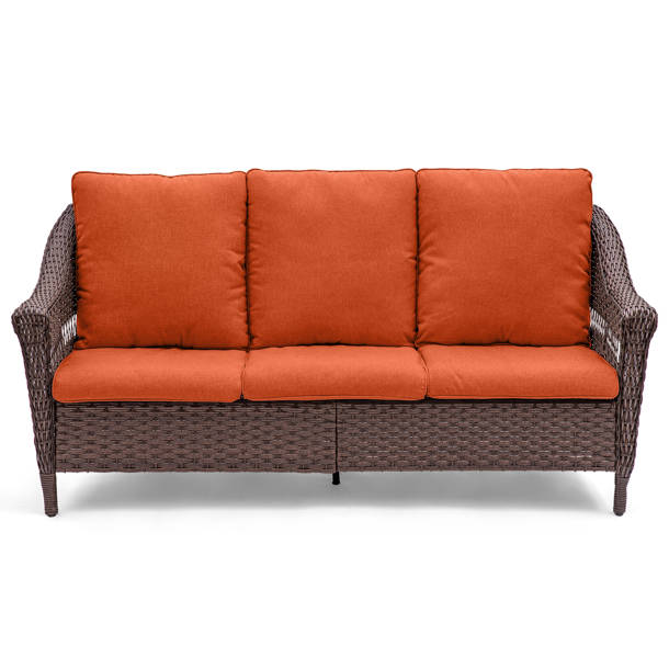Buenhomino Outdoor 3-Seater Patio Wicker Sofa | Wayfair