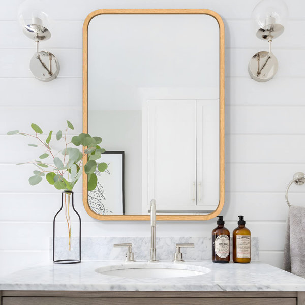 Latitude Run® 2 Pack Wood Bathroom Mirror For Wall 18" X 24" Farmhouse ...