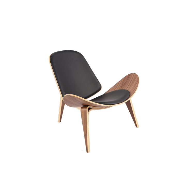 Corrigan Studio® Shell Lounge Chair (black/walnut) - Wayfair Canada