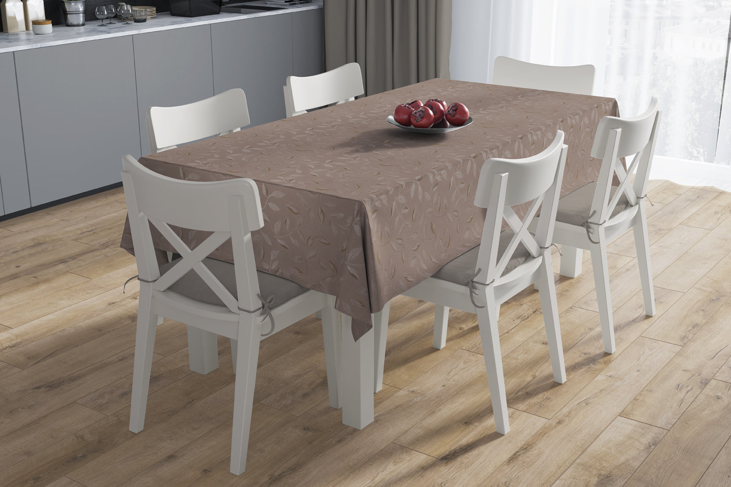 Winston Porter Vines Jacquard Tablecloth 70x70 square | Wayfair