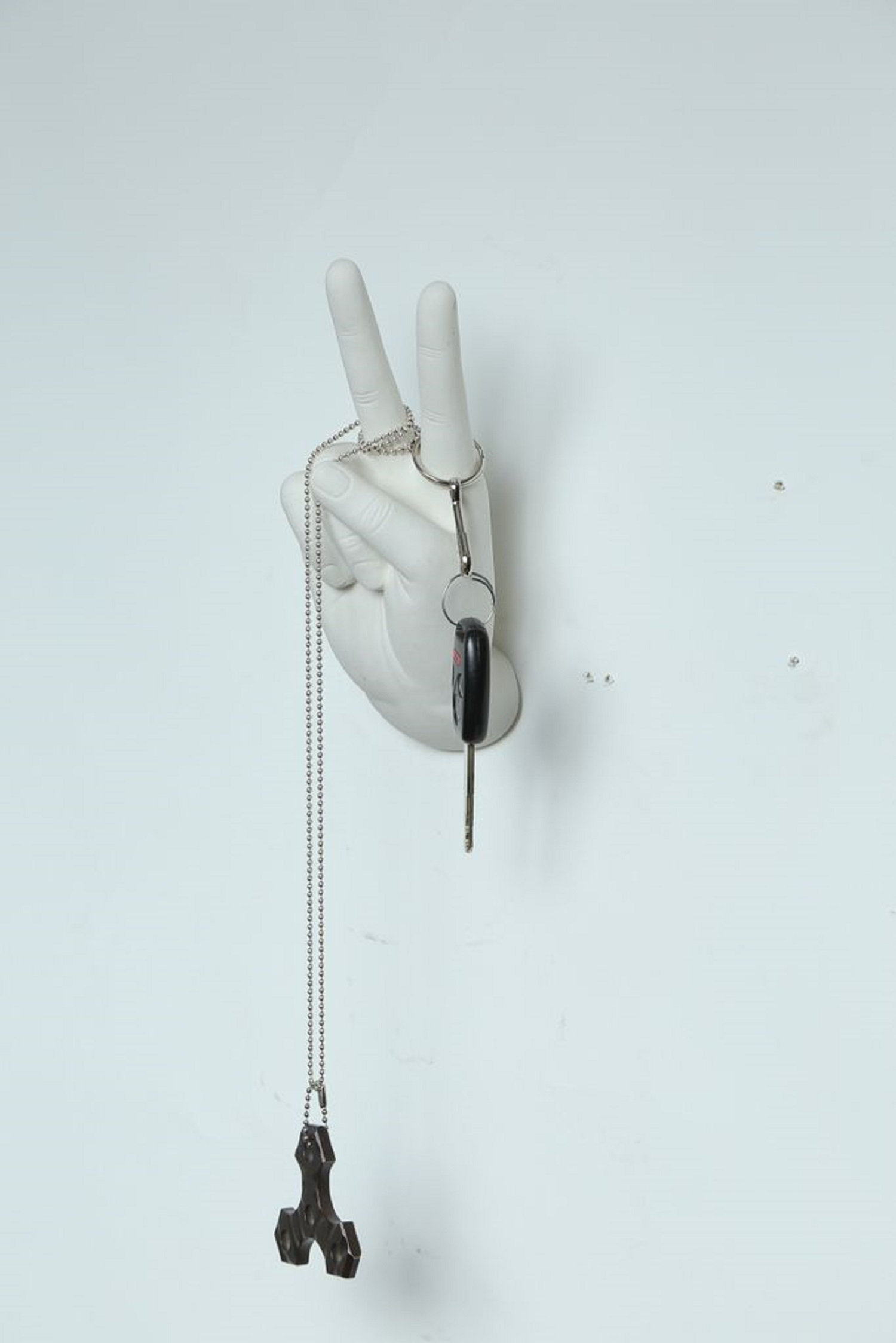 Wrought Studio™ Serap White Peace Hand Wall Mount - 8.5" tall & Reviews ...