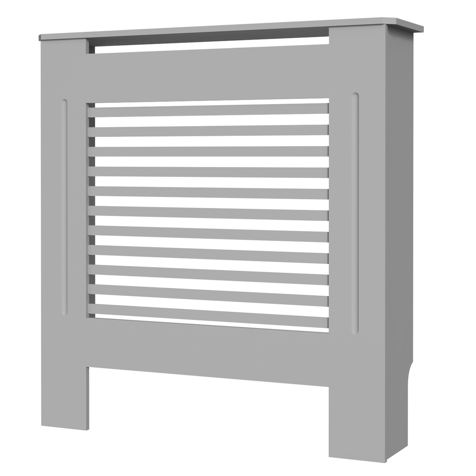 LUVODI Wooden High Radiator Cover Wood Cabinet Grey Large Horizontal ...