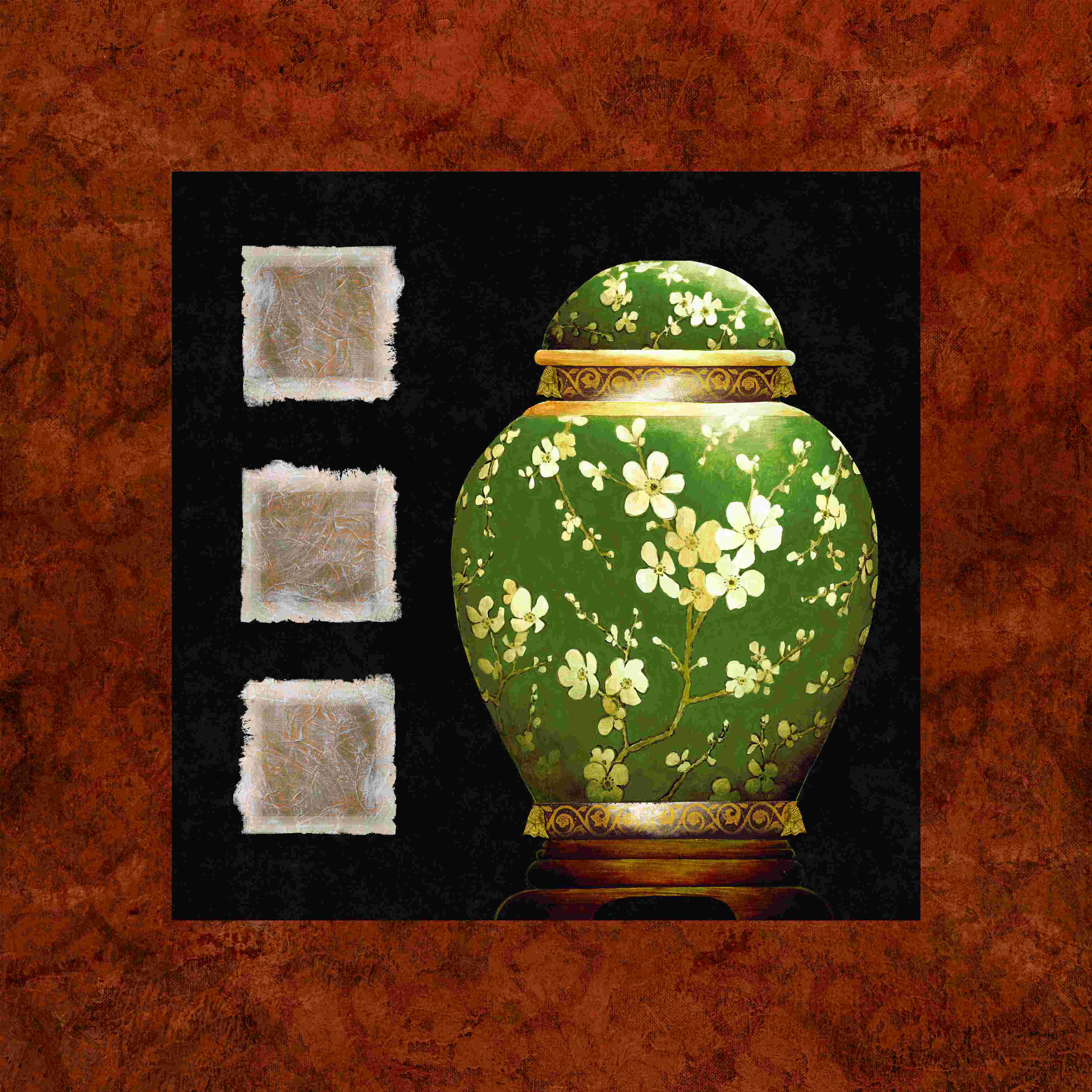 Charlton Home® Ginger Jar Jade 2 - Wrapped Canvas Print | Wayfair