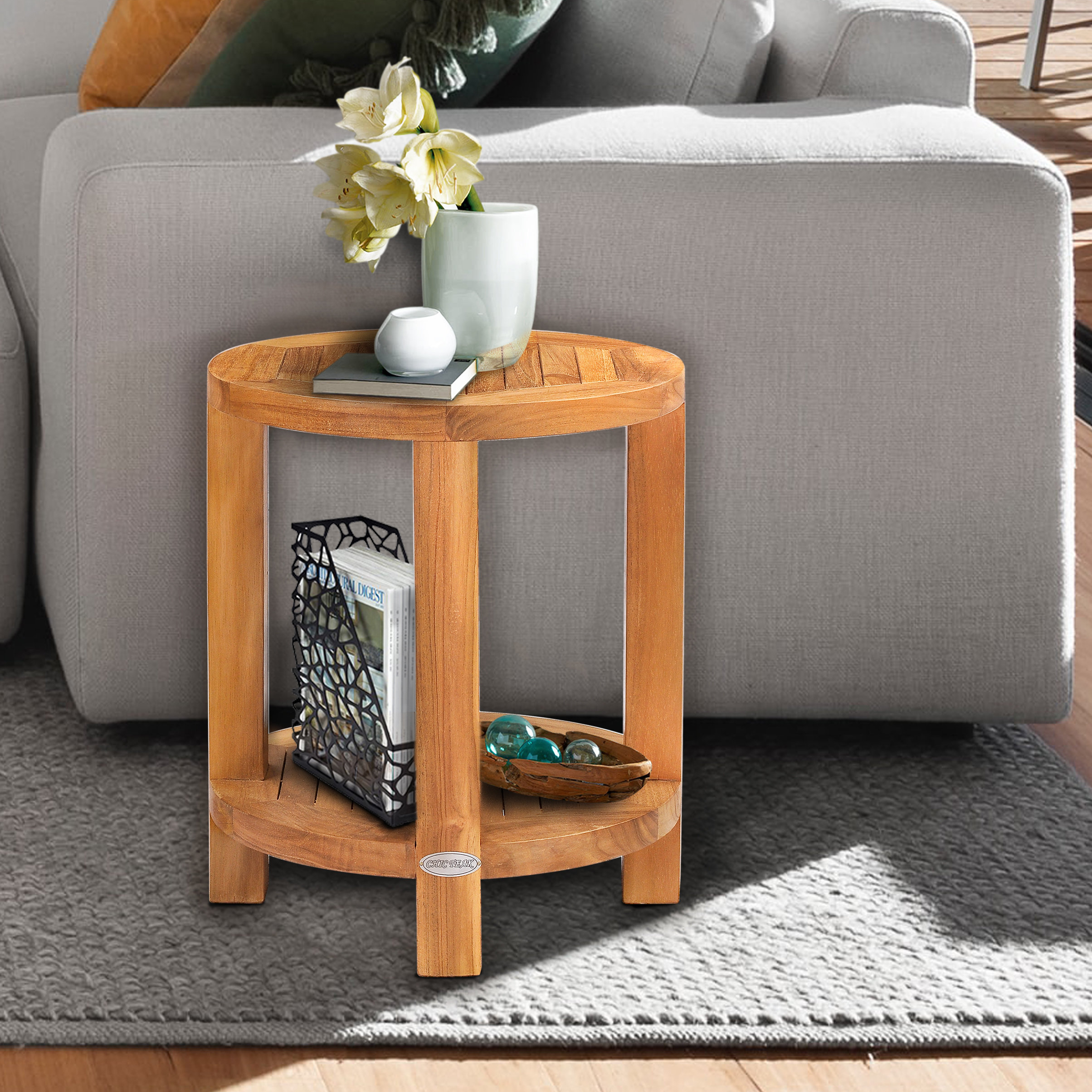 Chic Teak Tundra Teak Side Table & Reviews | Wayfair