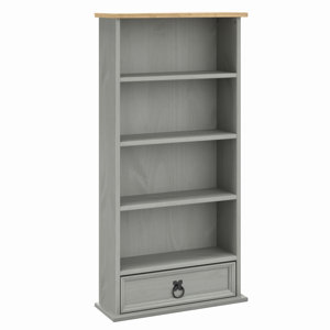Winston Porter Wood Bookcase With 1 Drawer Corona Gray | Winston Porter ...