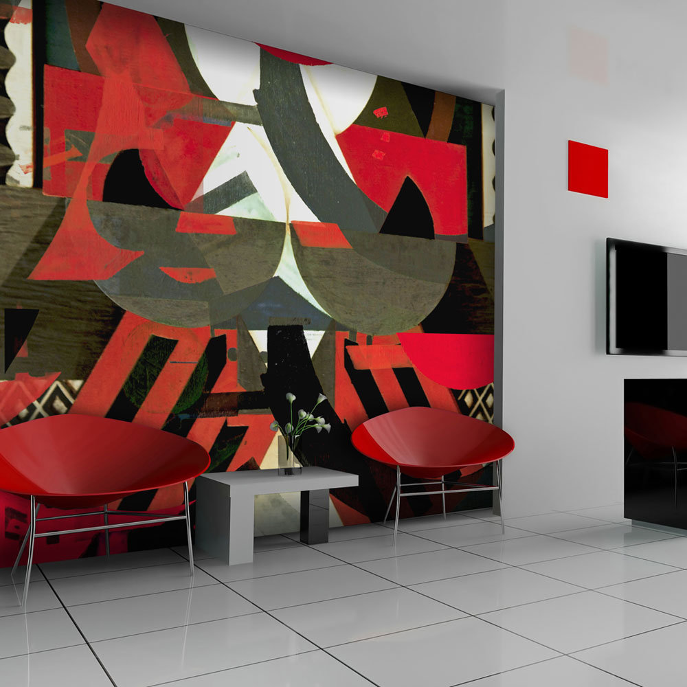 East Urban Home Red & Co. - a Cubist Abstraction Wall Mural | Wayfair