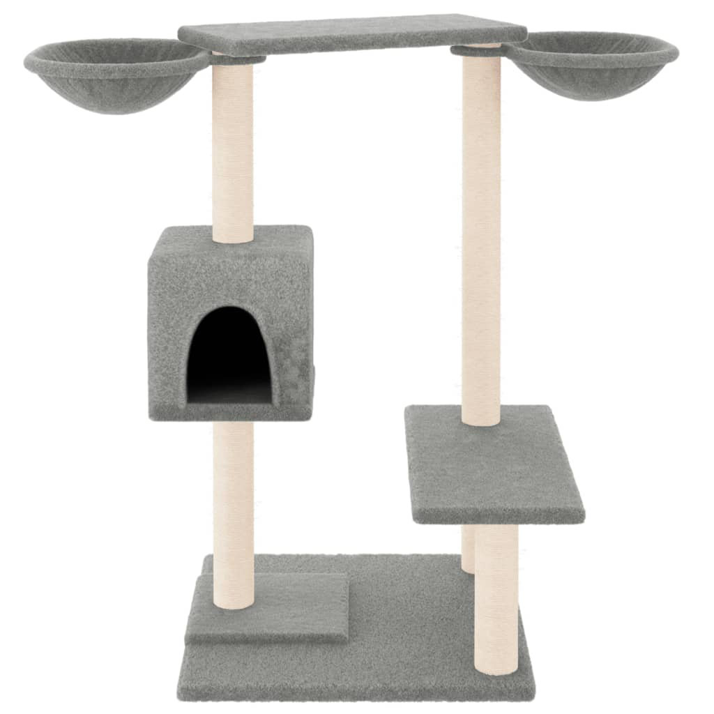 vidaXL Cat Tree Engineered wood, plush, sisal Medium Durable | Wayfair