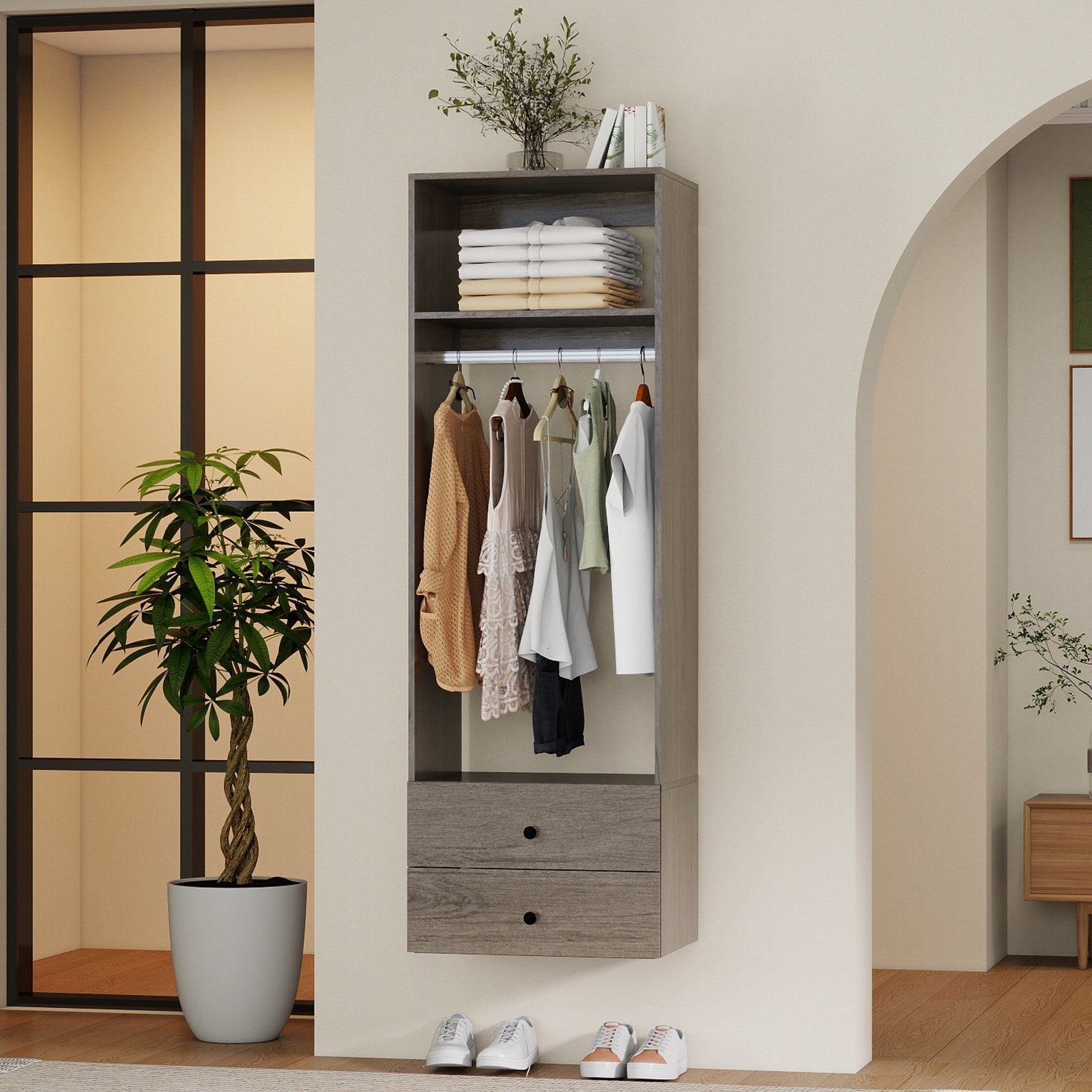 Latitude Run® Aparna 23.4" Closet System | Wayfair