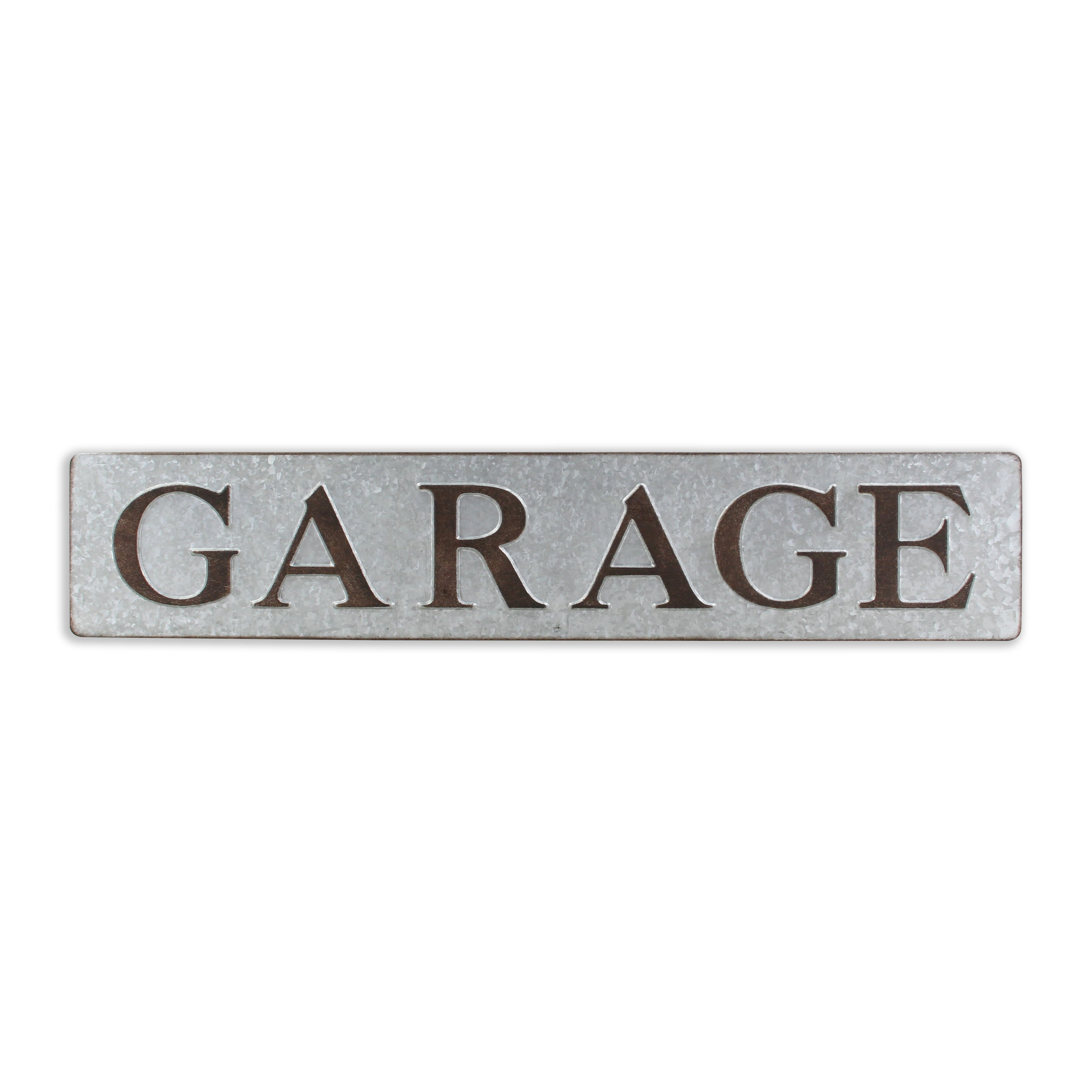 Gracie Oaks Galvanized Metal Sign Garage Wall Décor & Reviews | Wayfair