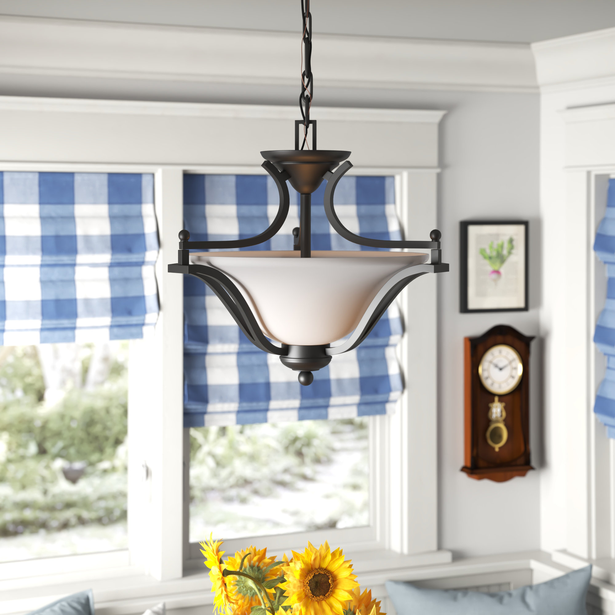 Andover Mills™ Gerth 3 - Light Unique Bowl Pendant & Reviews | Wayfair