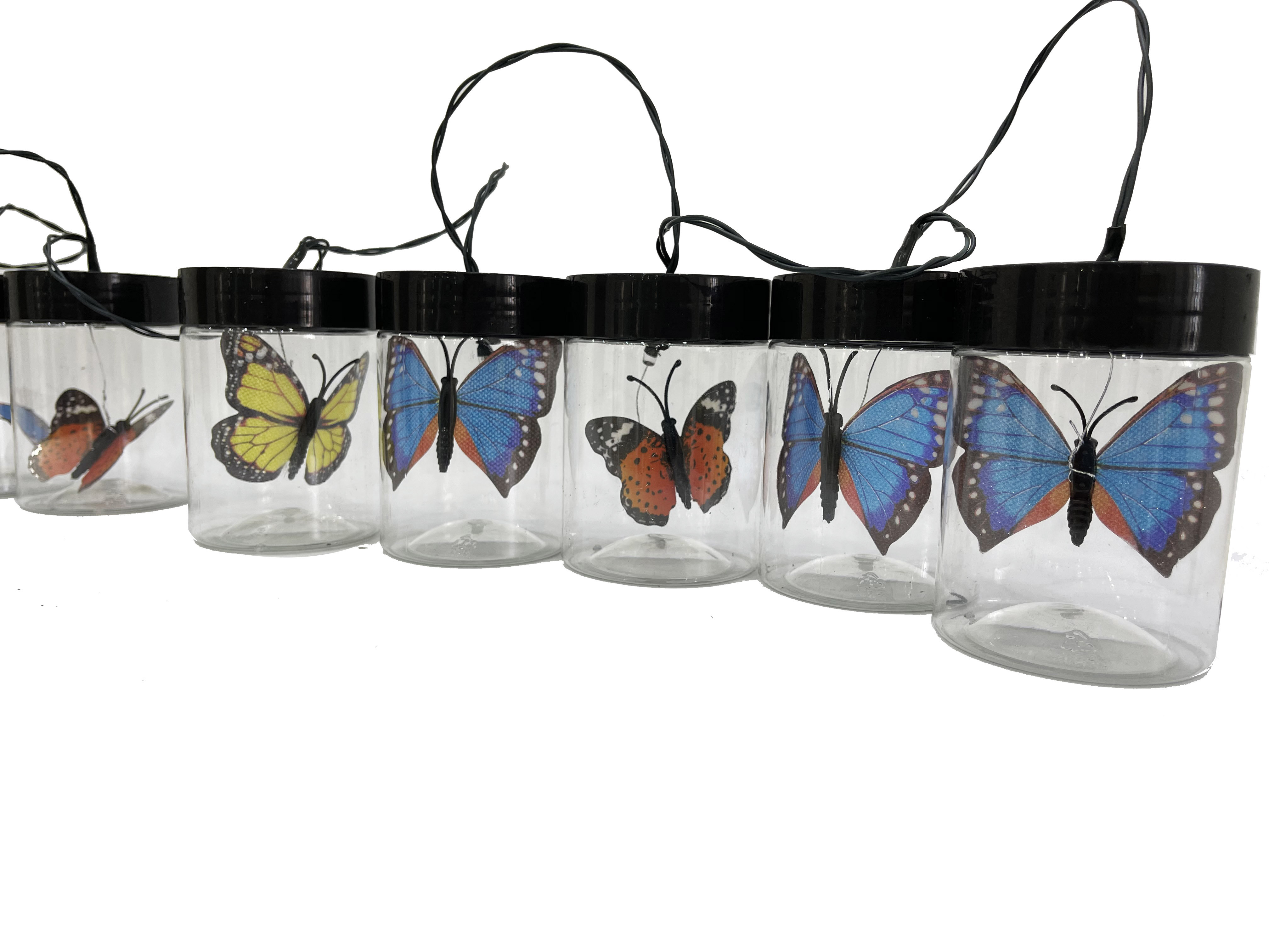 Arlmont & Co. Solar Butterfly Jar String Light | Wayfair
