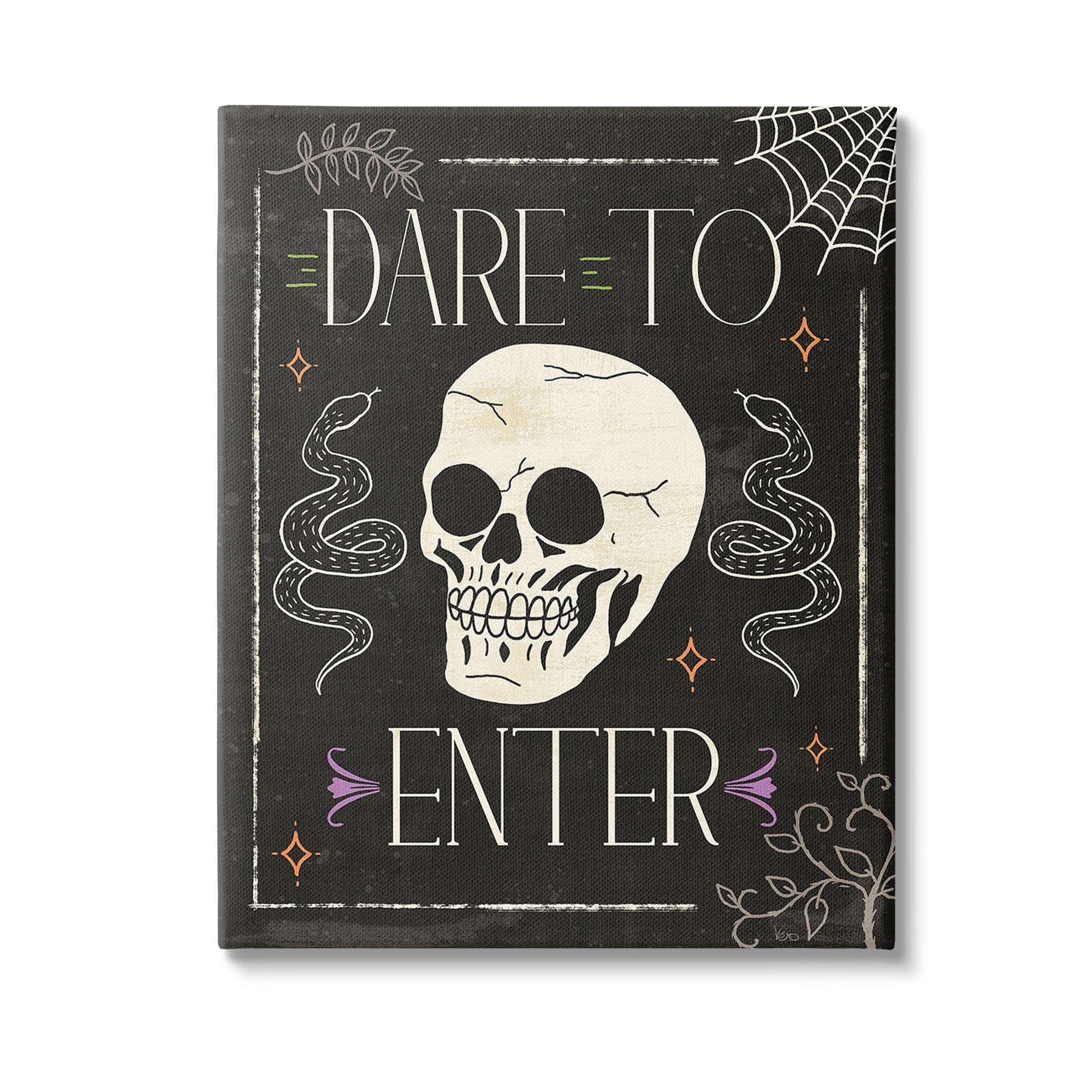 Trinx Dare To Enter Phrase Canvas Wall Art Design By Veronique Charron ...
