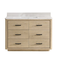 Joss & Main Celine 48 in Single Sink Bathroom Vanity with Quartz Top ...