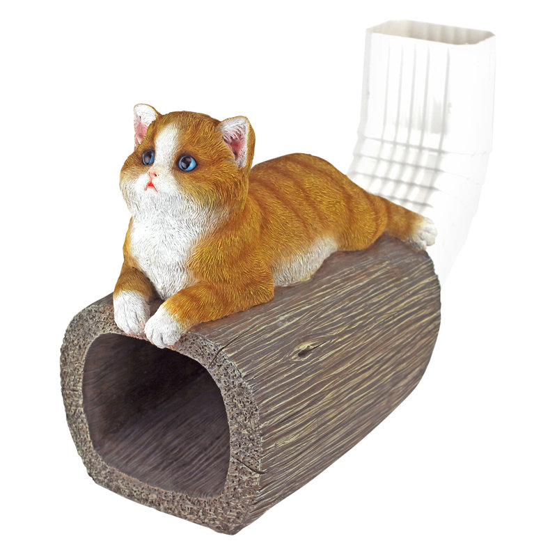 Design Toscano Gutter Guardians Kitty Cat Downspout Statue & Reviews ...