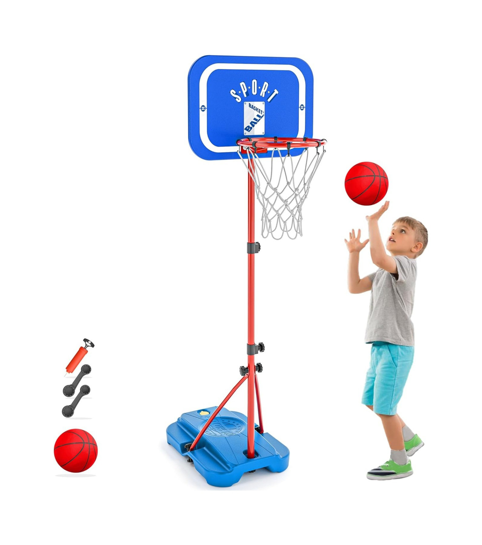 Phantoscope Kids Basketball Hoop For Boys Girls Adjustable Height 3.6 ...