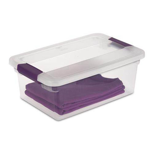 Sterilite 66 Quart Latch Lid Tote, 12 Pack, and 15 Quart Latch Lid Tote ...
