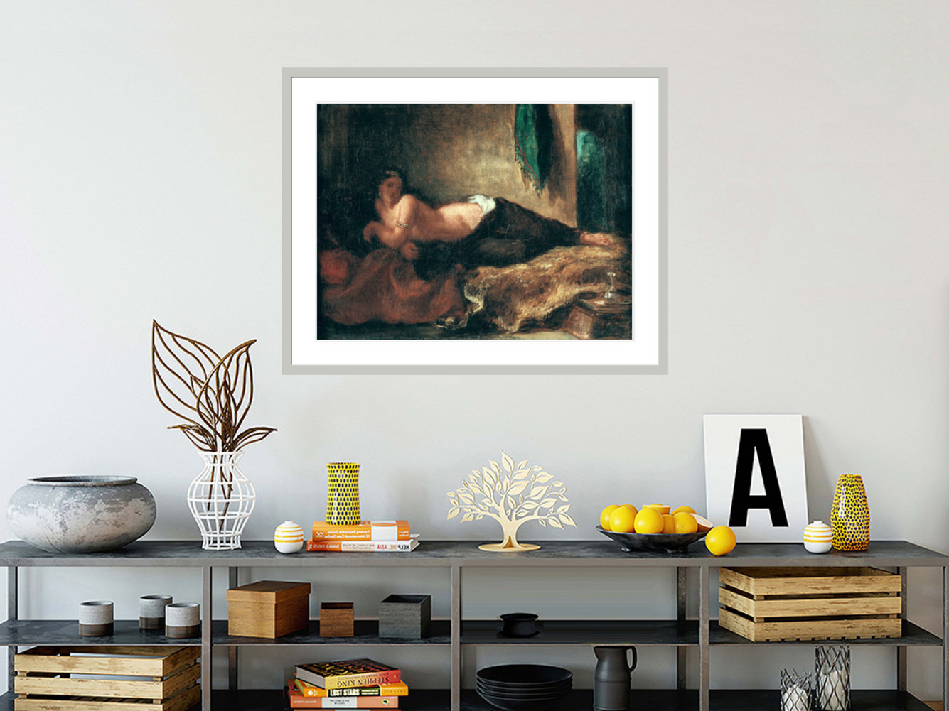 Astoria Grand Odalisque by Eugène Delacroix -Framed Giclee Print | Wayfair