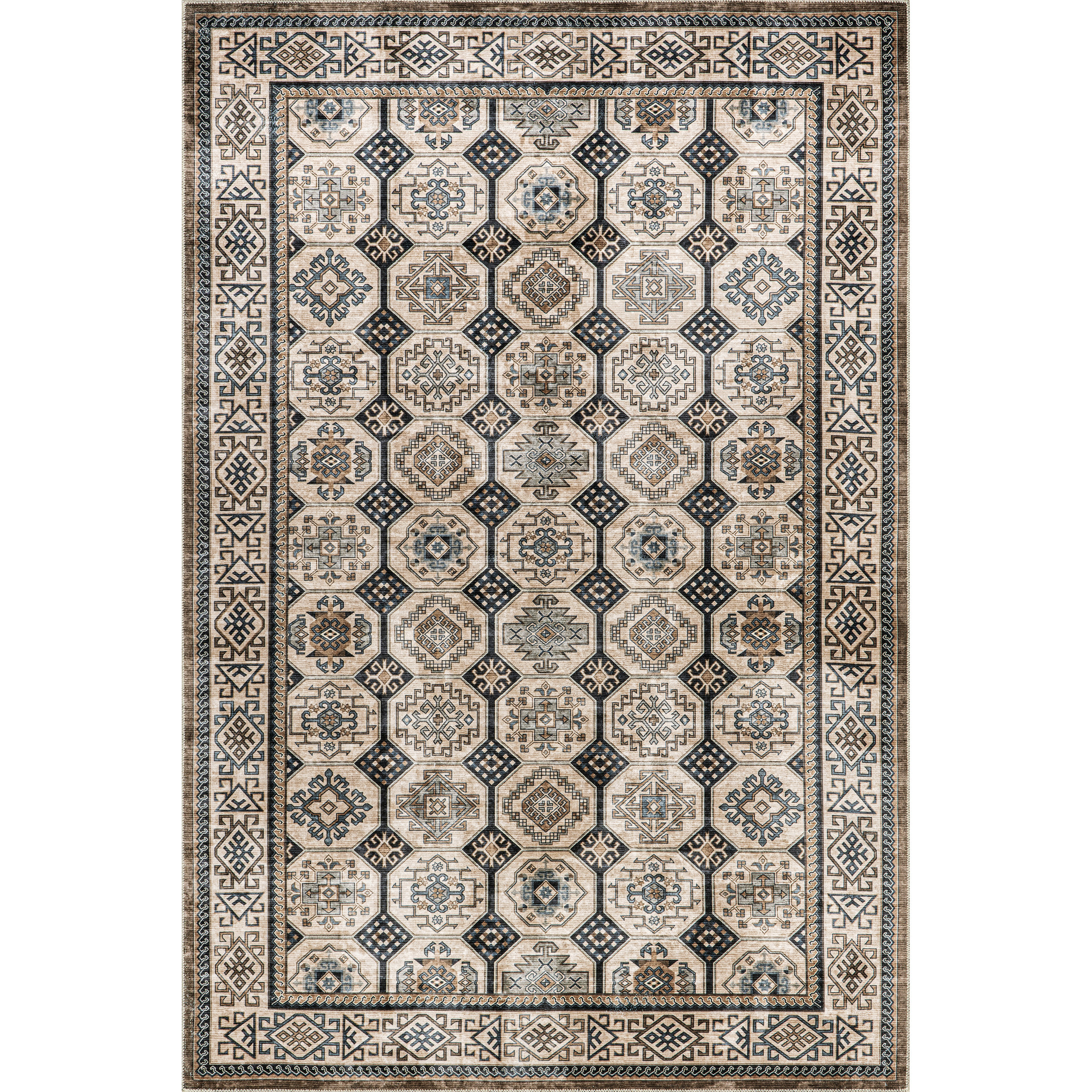 Lauren Liess x Rugs USA Valerian Tile Machine Washable Area Rug ...